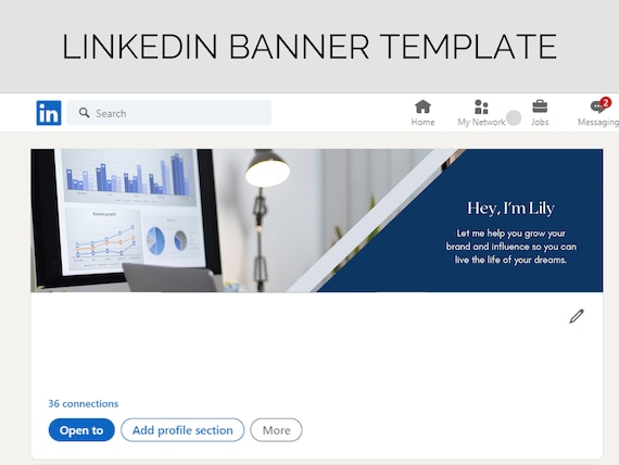 Professional Linkedin Banner. Simple Linkedin Design. Stand - Etsy
