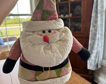 Primitive Folk Art Sitting Santa Vintage Quilt - Etsy