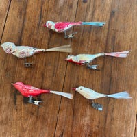 Vintage 2" Hand Blown Art Glass Confetti Bird Collectible Springtime ...