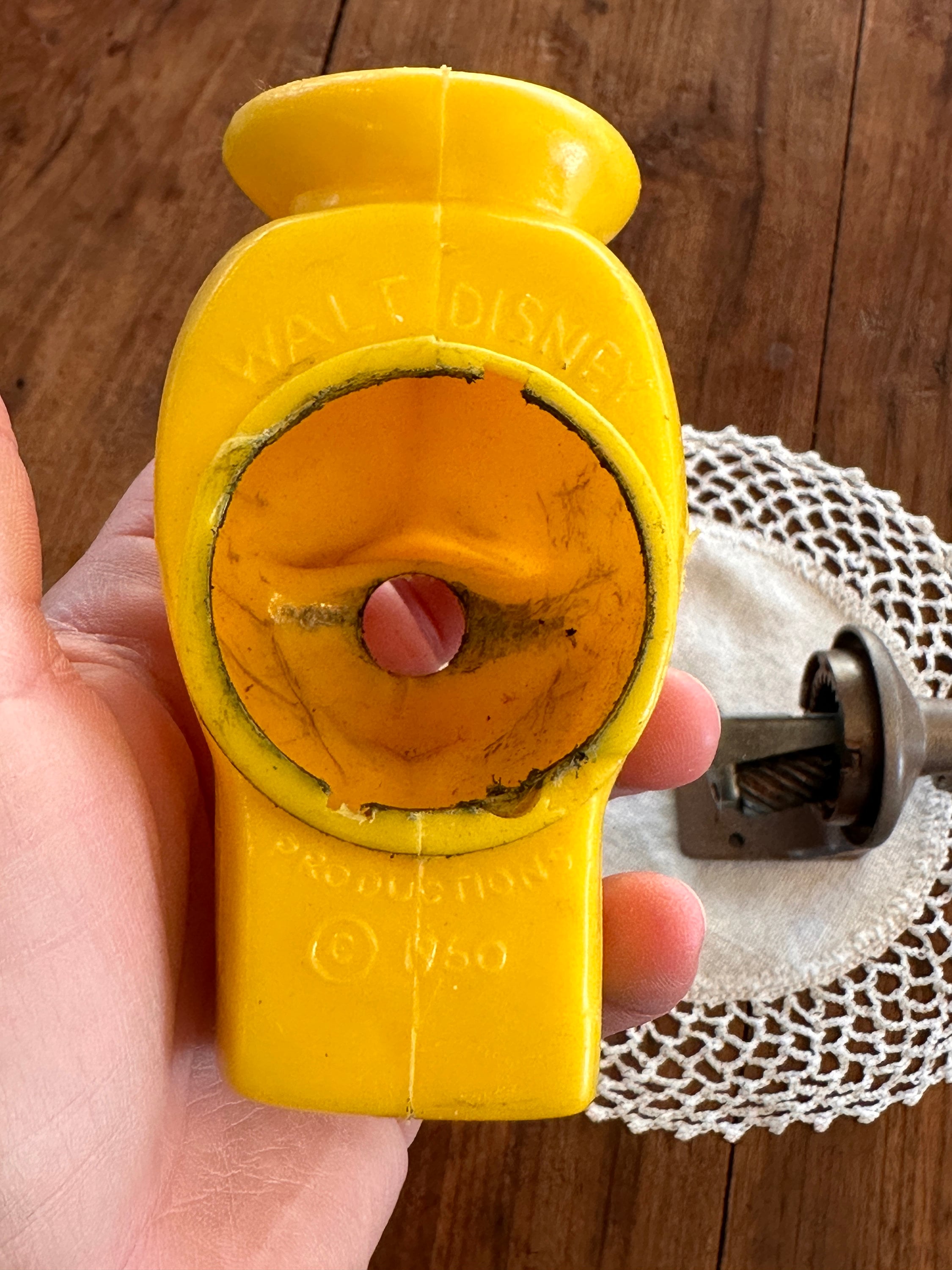 Vintage Donald Duck Pencil Sharpener, Walt Disney Productions, Table ...