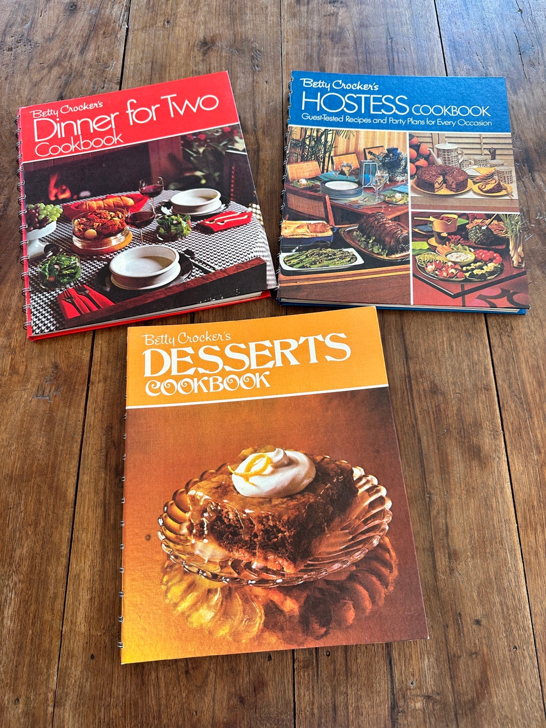 Vintage Betty Crocker Cook Books, Set of Three, Betty Crocker, Recipes ...