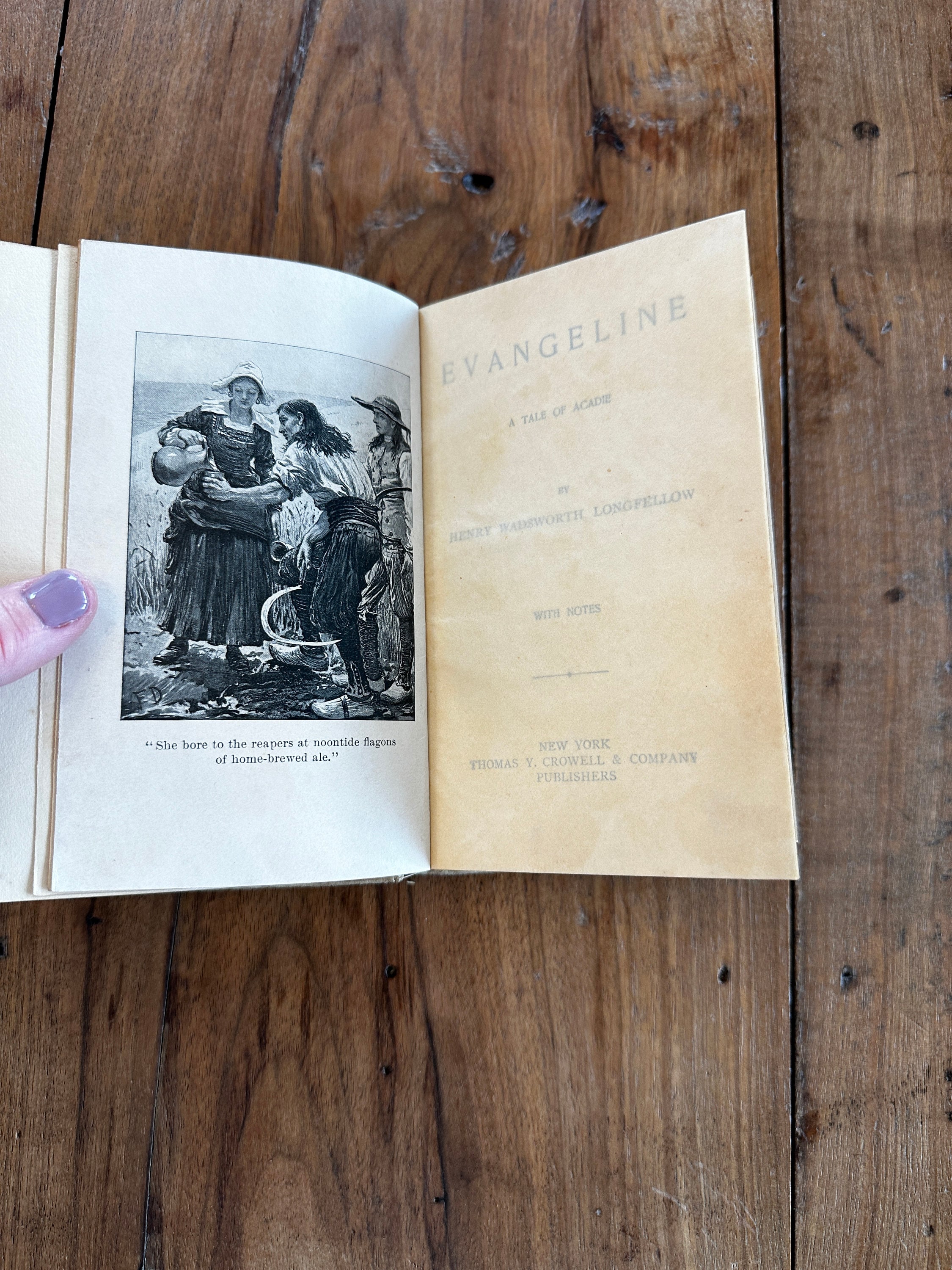 Antique Book, Evangeline, A Tale of Acadie, Henry Wadsworth Longfellow ...