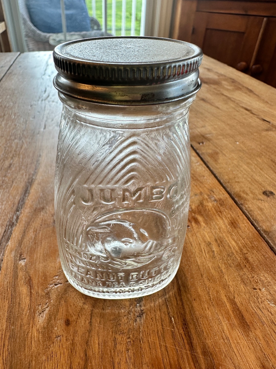 Antique Jumbo Peanut Butter Glass Jar, Lid, Cincinnati, OH, 5.5oz, 1930s - Etsy
