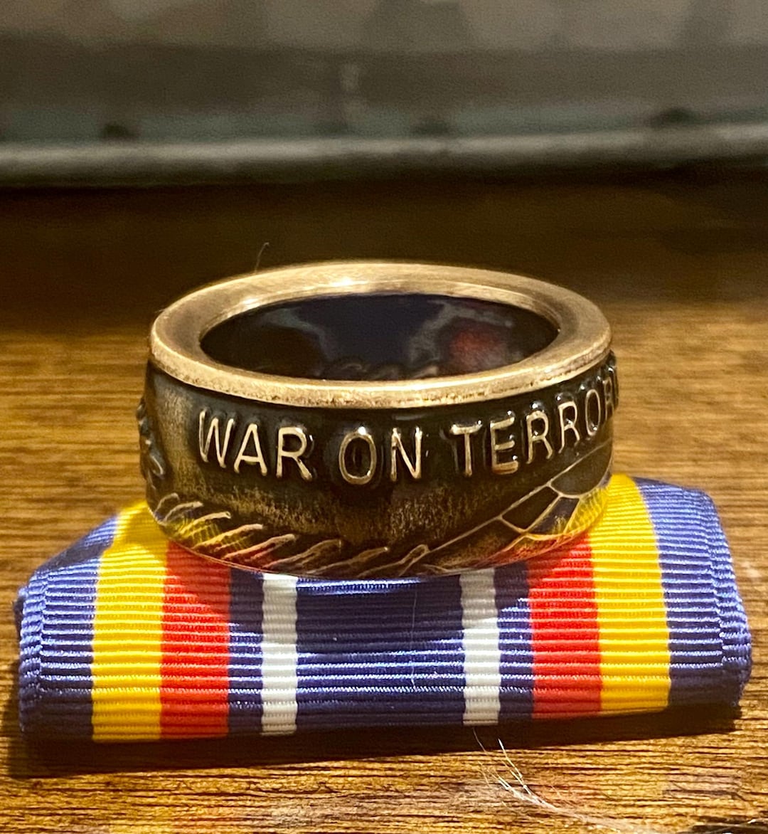 Military Ring GWOT Service Medal - Etsy