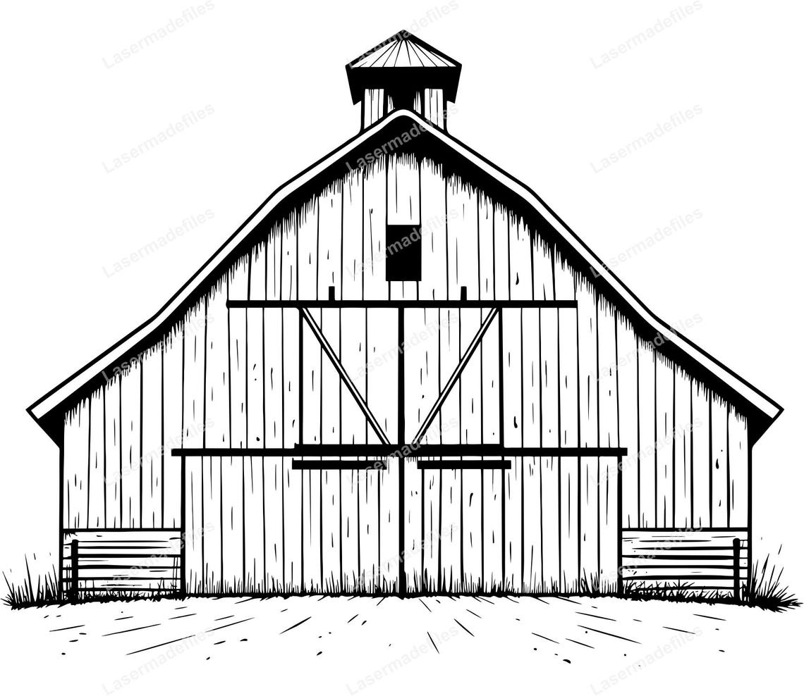 Barn Laser Cut File, Horse Barn, Instant Download, Vector File .svg ...