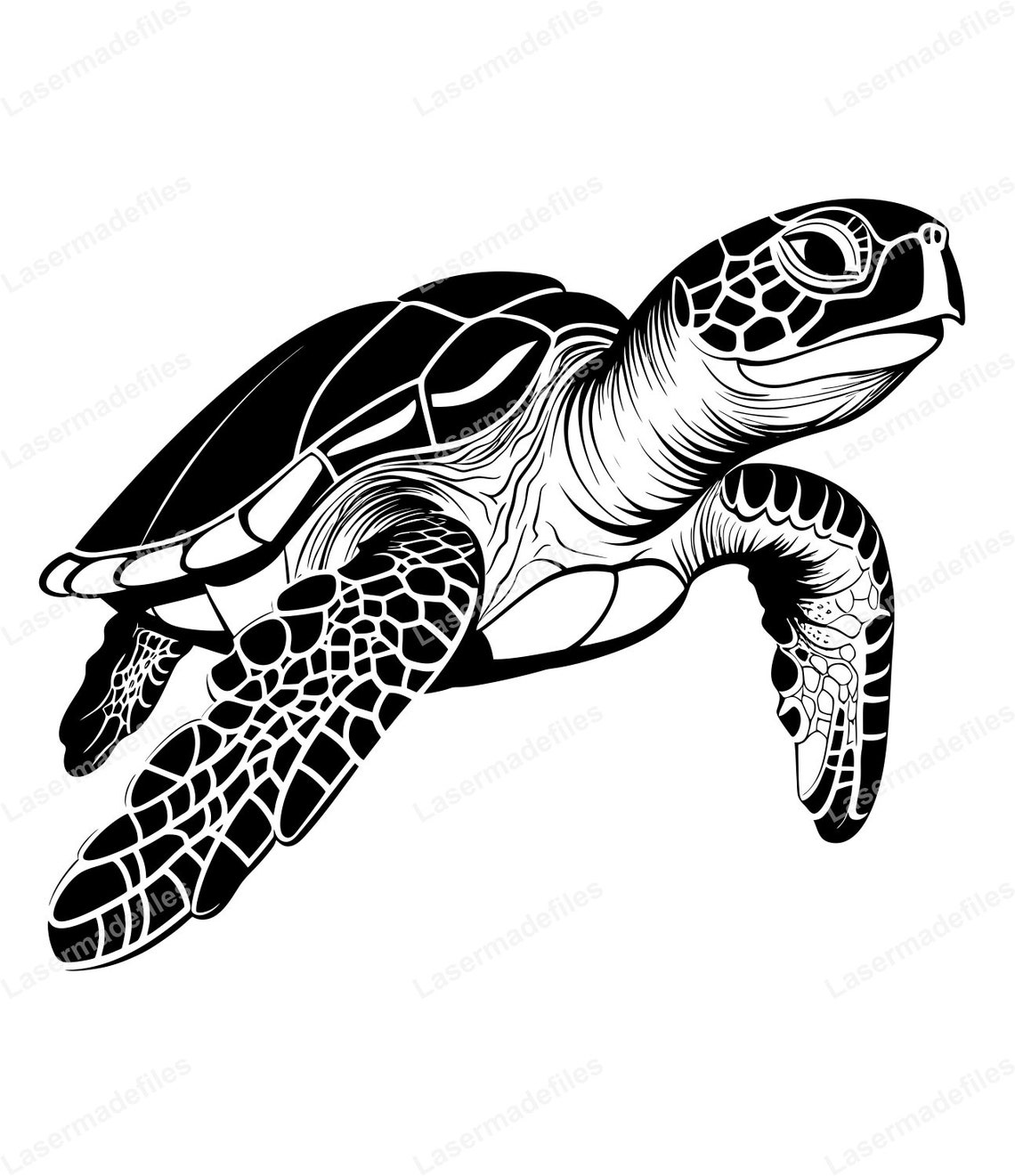 Sea Turtle DIGITAL Laser Cut File, Instant Download .svg, .ai, .cdr ...