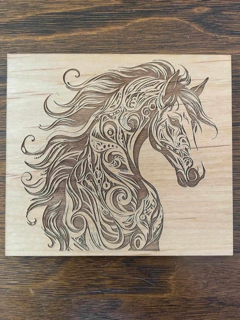 DIGITAL Artsy Beautiful Horse, Laser Cut File, Instant Download .svg ...