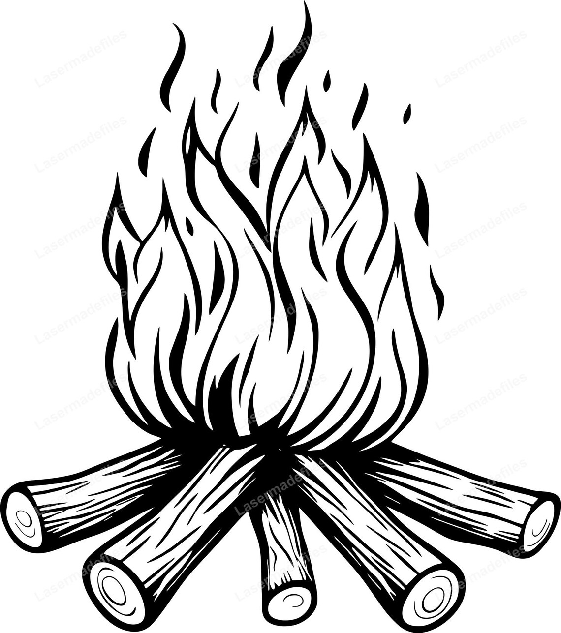 DIGITAL Campfire Laser Cut File .svg, .ai, .cdr, .png, .pdf - Etsy Canada