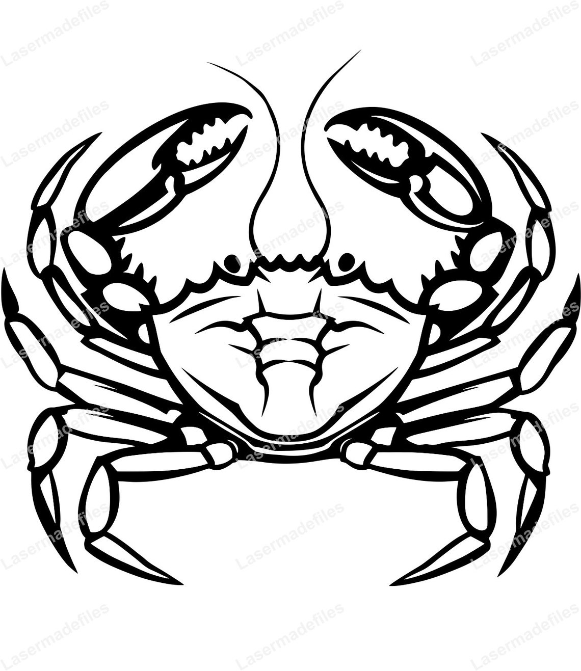 DIGITAL Crab .svg, .ai, .cdr, .png, .pdf - Etsy