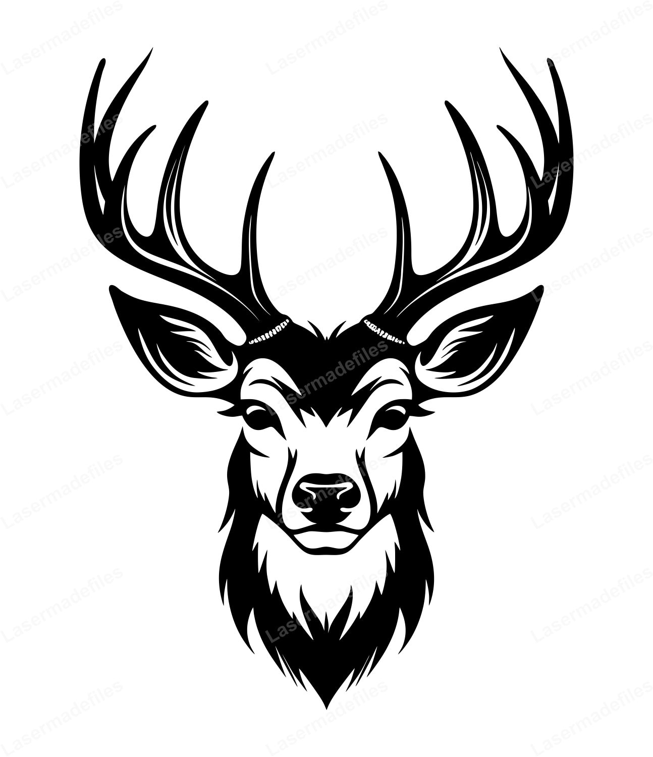 DIGITAL Laser Cut File Deer Head .svg, .ai, .cdr, .png, .pdf - Etsy