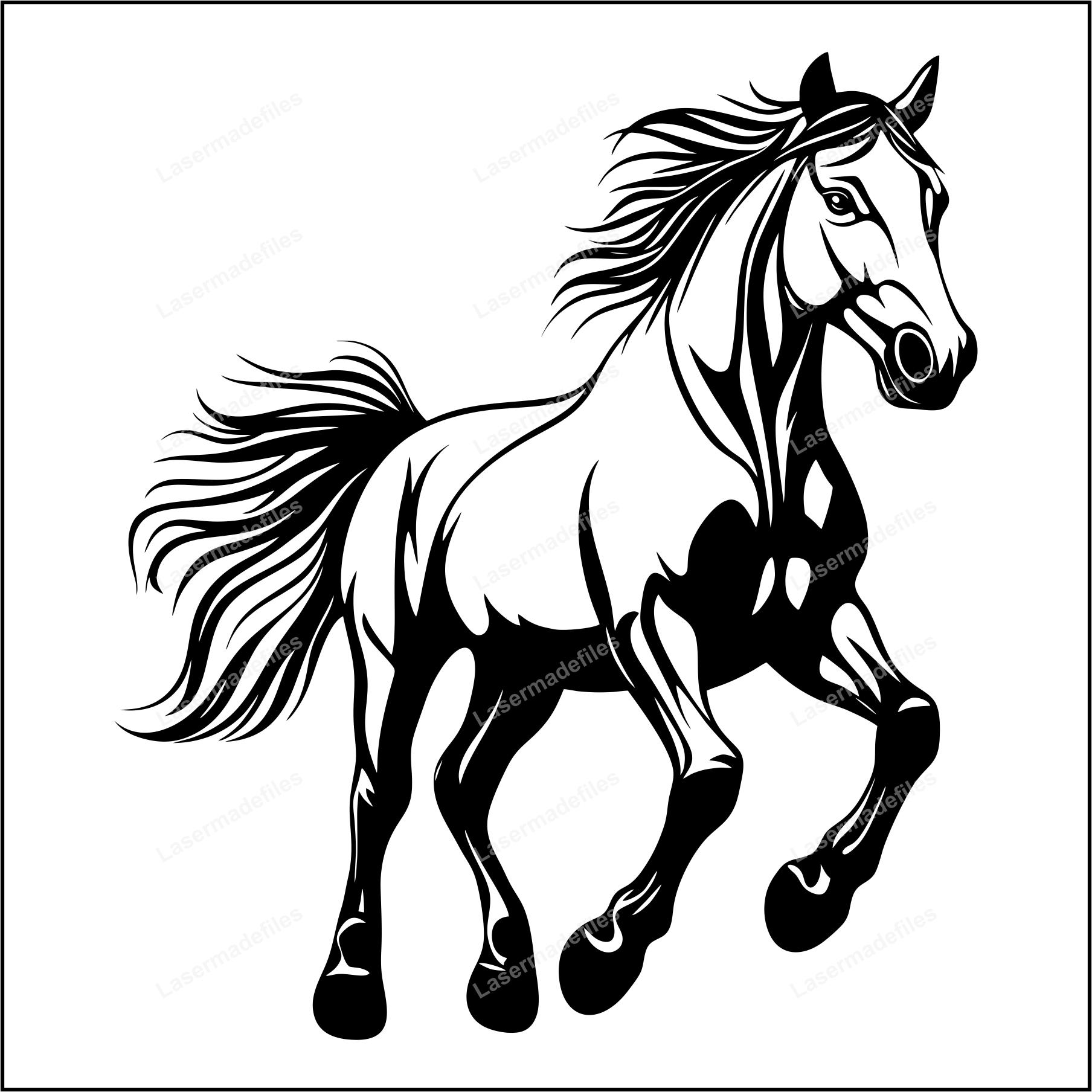 Stallion DIGITAL Vector File .svg, .ai, .cdr, .png, .pdf - Etsy
