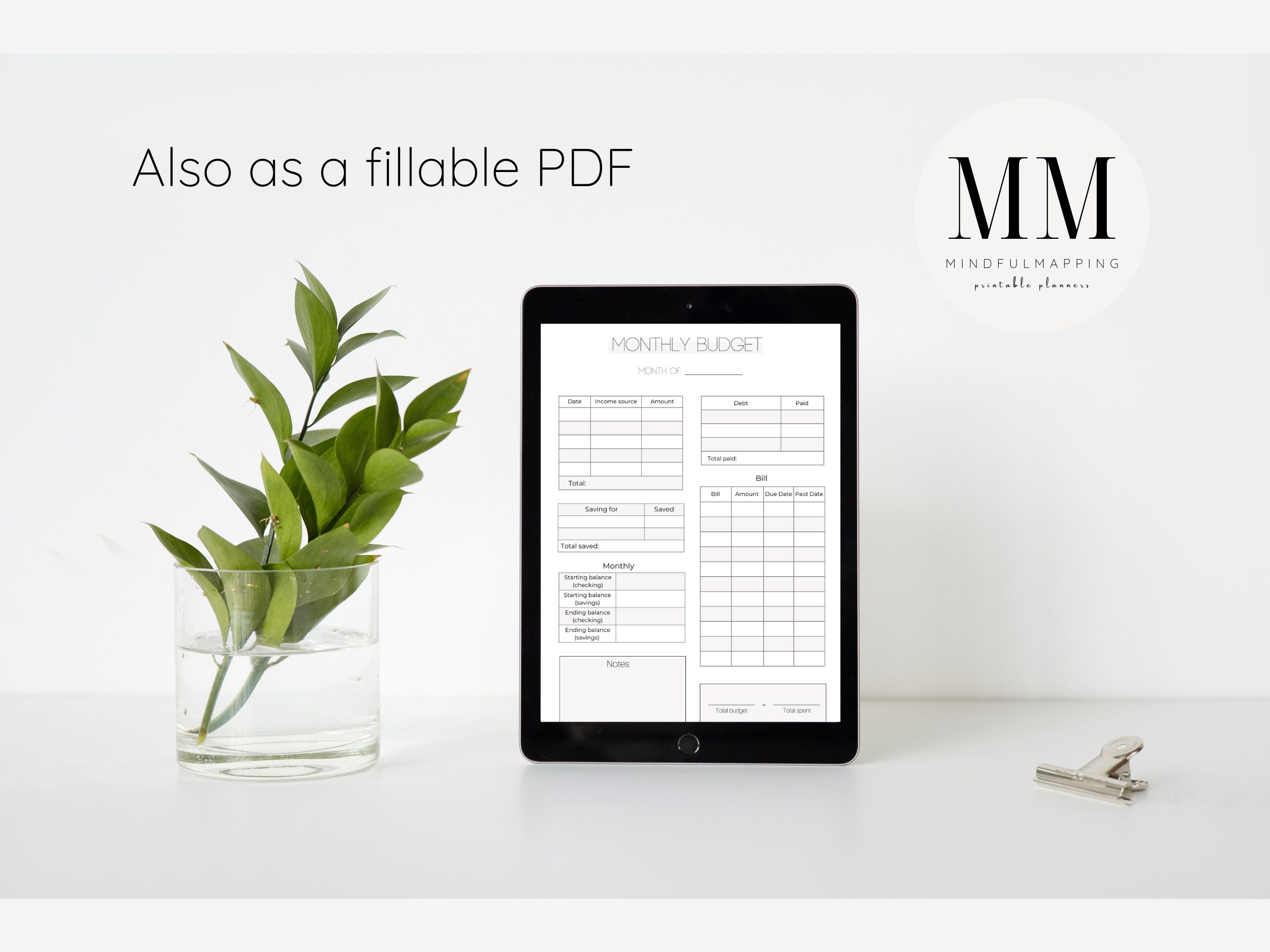 Financial Planner Printable PDF, Finance Tracker, Budget Planner, Bill ...