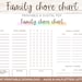 Family Chore Chart, Printable Chore Checklist, Family Checklist, Kids ...