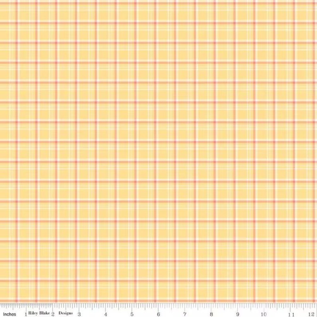 Sandy Gervais - HELLO SPRING - Yellow Plaid - Etsy