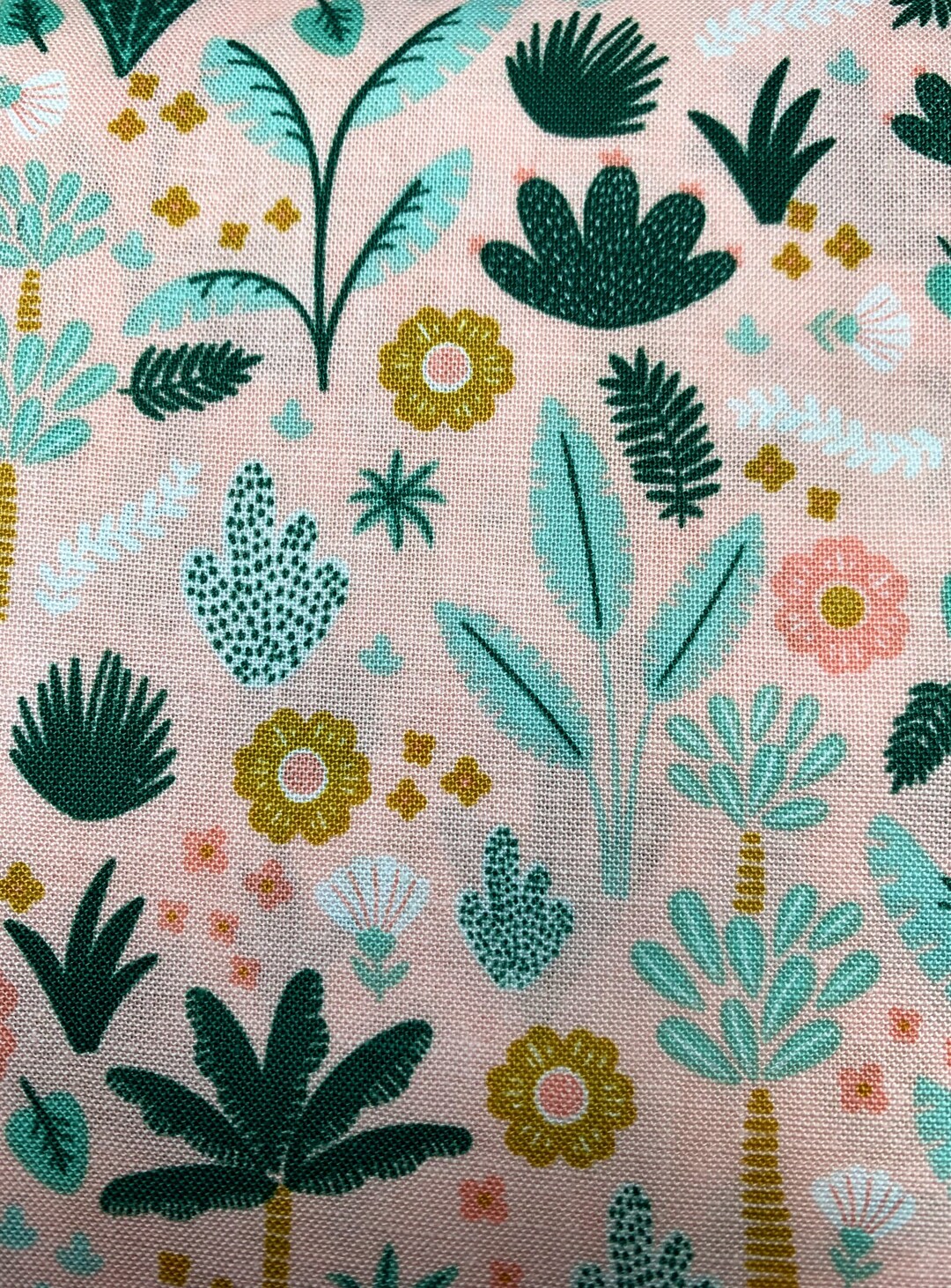 Hibiscus Fabric Yardage -FOLIAGE BLUSH by Simple Simon and Company - Etsy