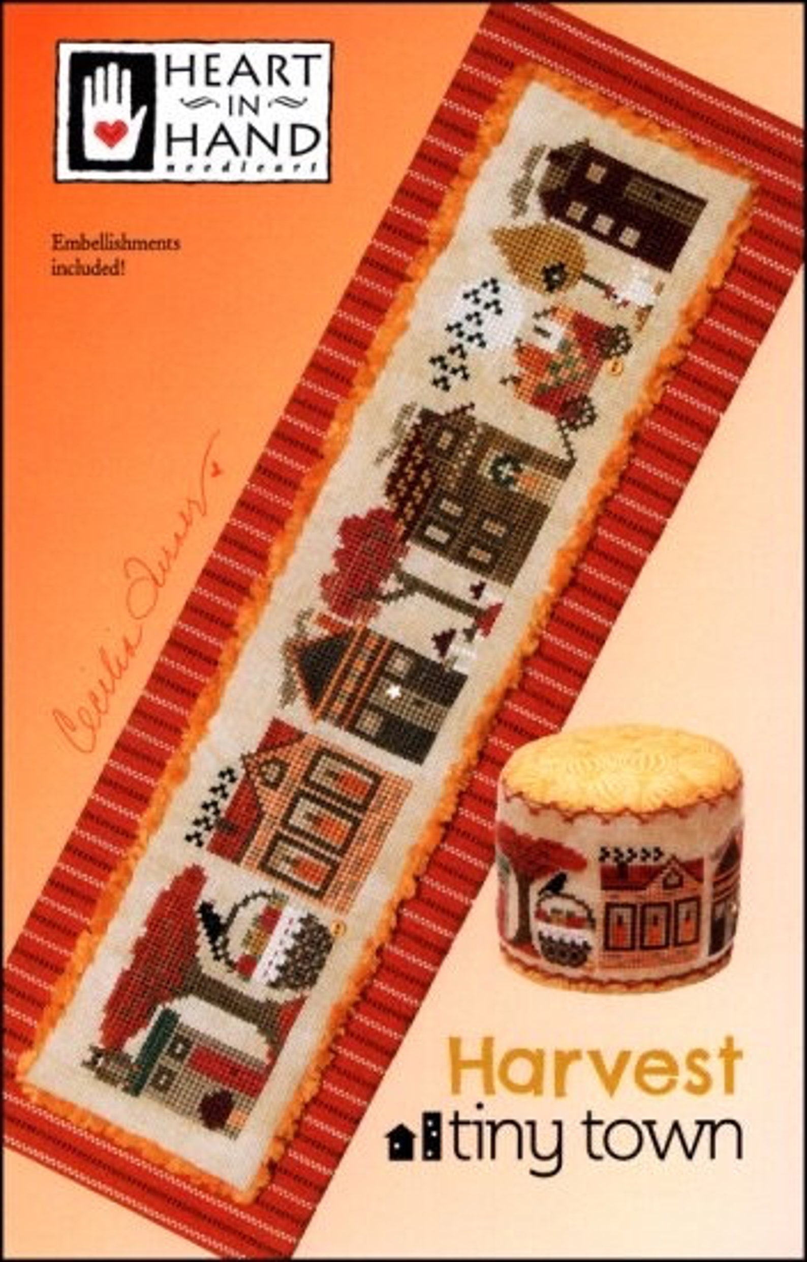 Harvest TINY TOWN Counted Cross Stitch Pattern by Heart in Hand - Etsy