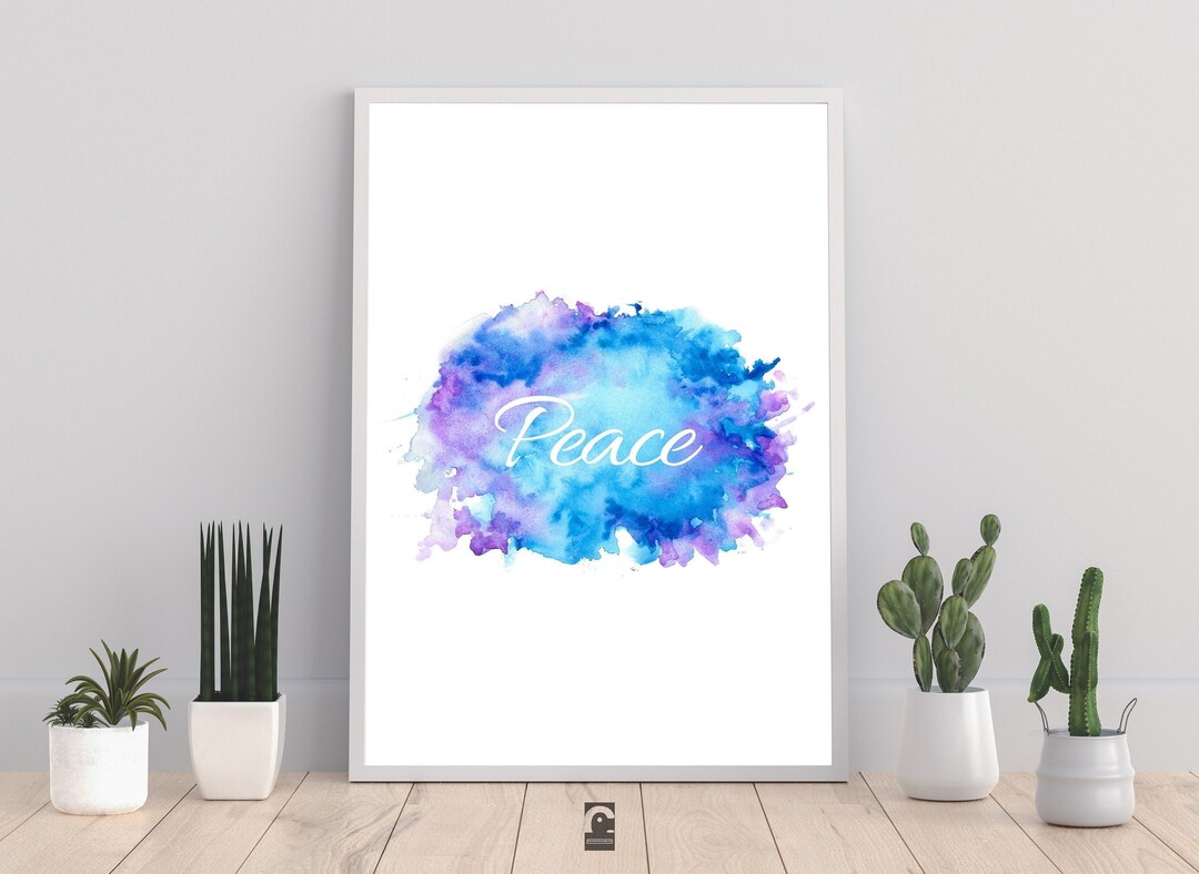 Peace Watercolour | Bible Verse Prints | Christian Home Decor Print ...