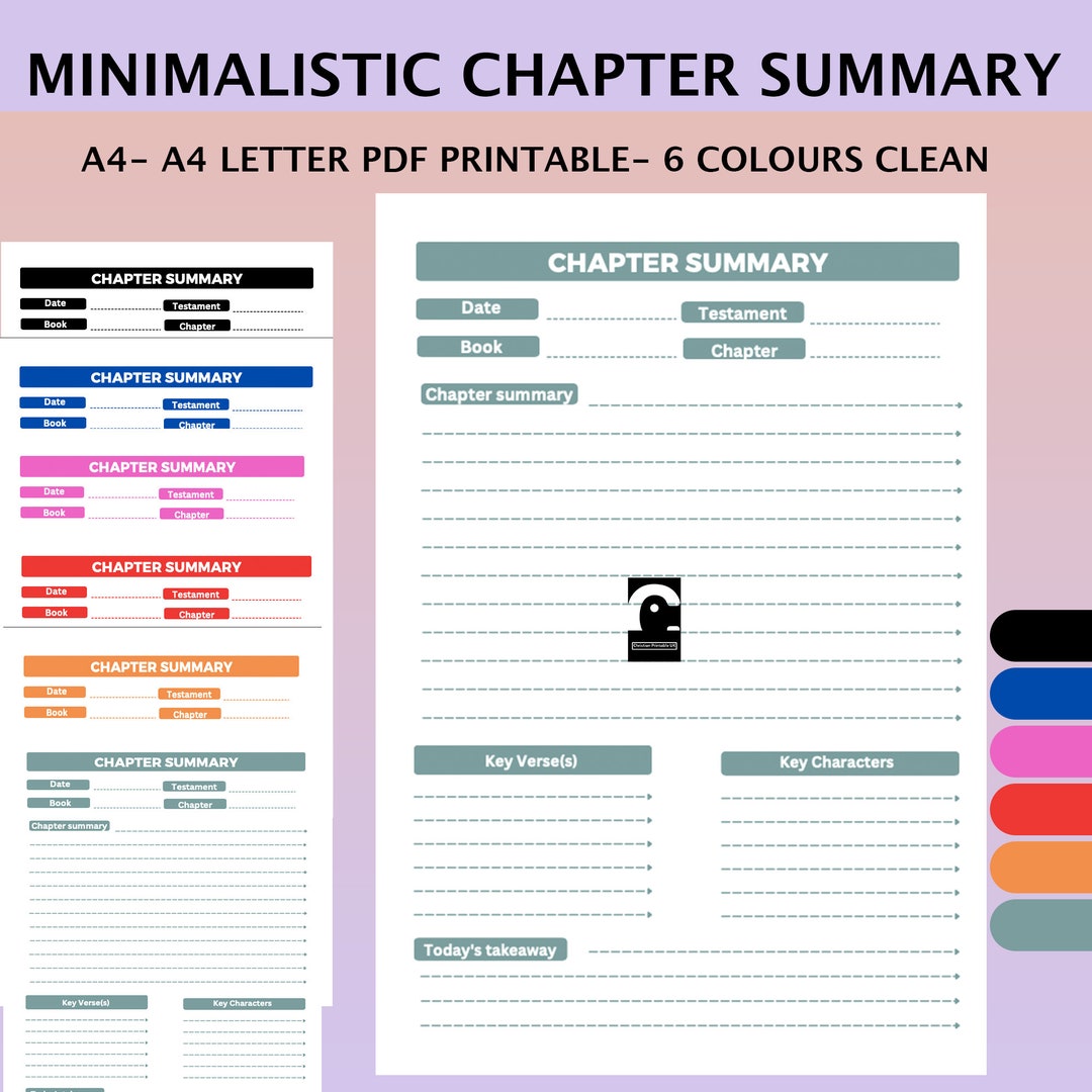 Bible Chapter Summary | Printable Chapter Notes |chapter Overview ...