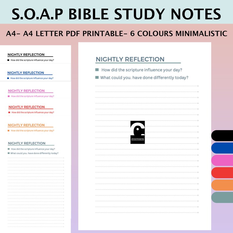 SOAP Bible Study Journal | Printable Bible Study | Bible Journaling ...