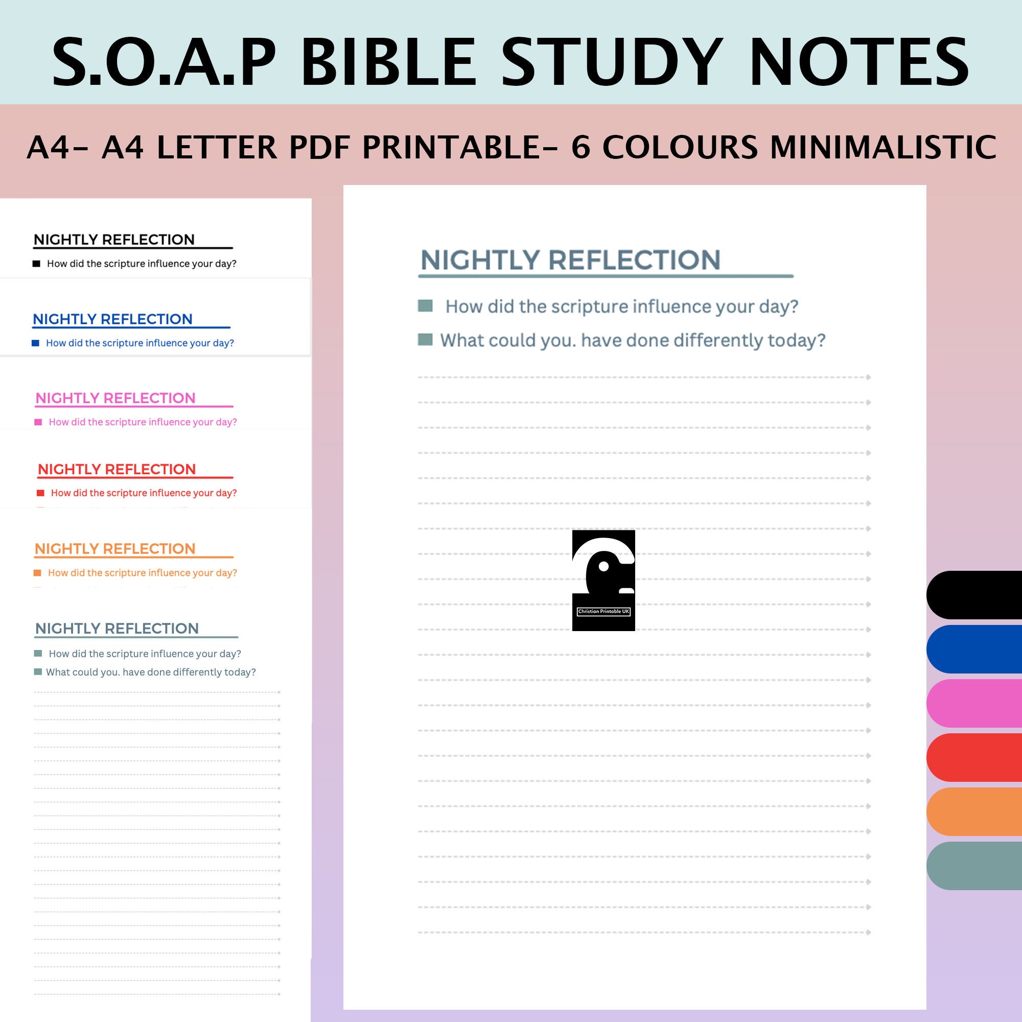 SOAP Bible Study Journal | Printable Bible Study | Bible Journaling ...