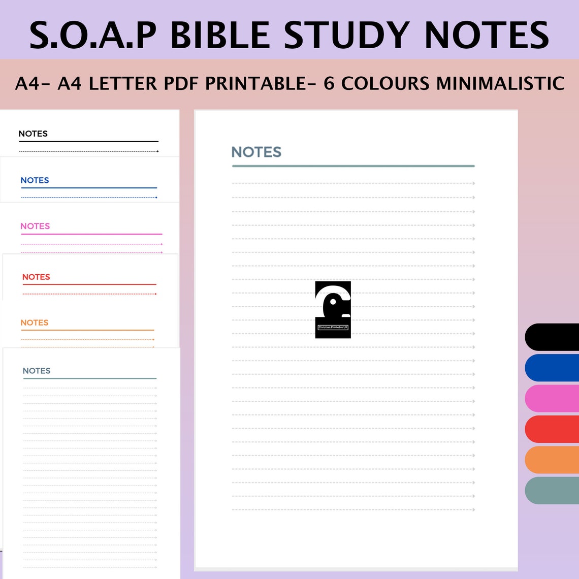 SOAP Bible Study Journal | Printable Bible Study | Bible Journaling ...