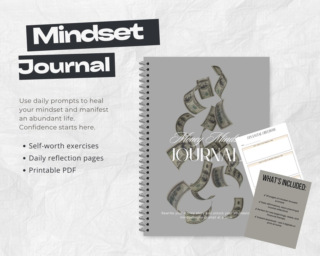 Money Mindset Journal PDF | Digital Planner for Abundance & Financial ...