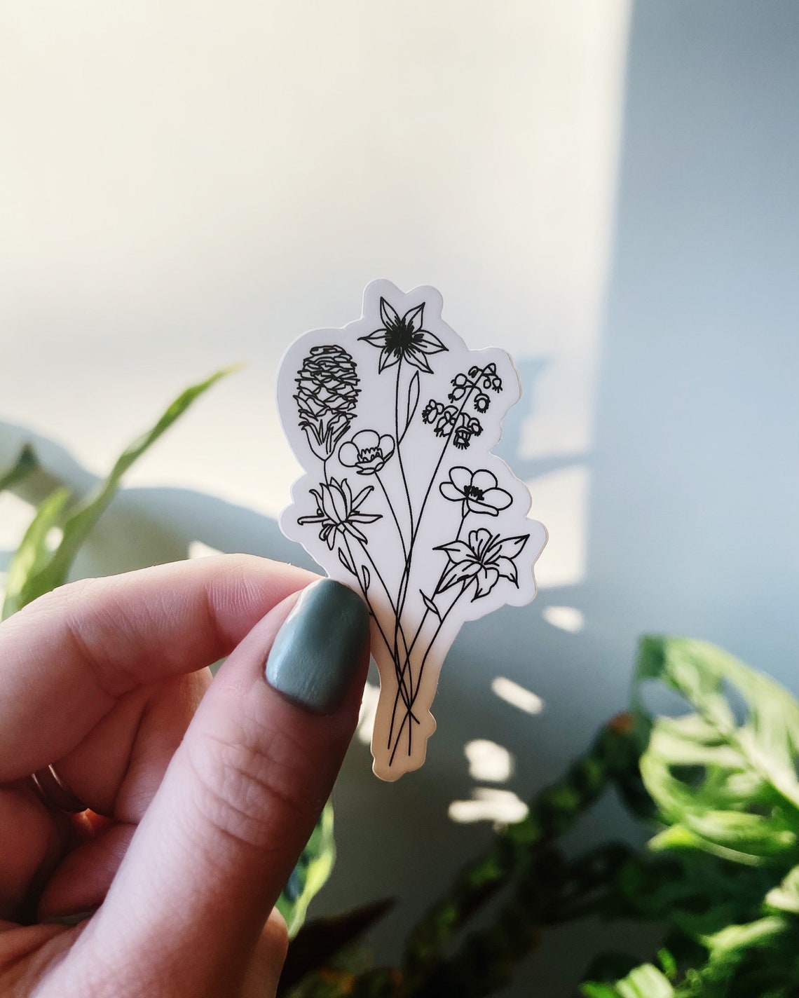 BTS Birth Flower Bouquet Vinyl Sticker - Etsy