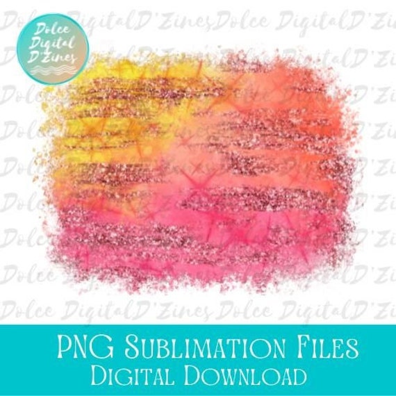 Sunset Colors Sparkle Background PNG Watercolor Pink Glitter - Etsy