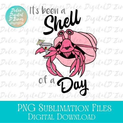 Funny Hermit Crab PNG Shell of A Day Hermit Crab Design for - Etsy