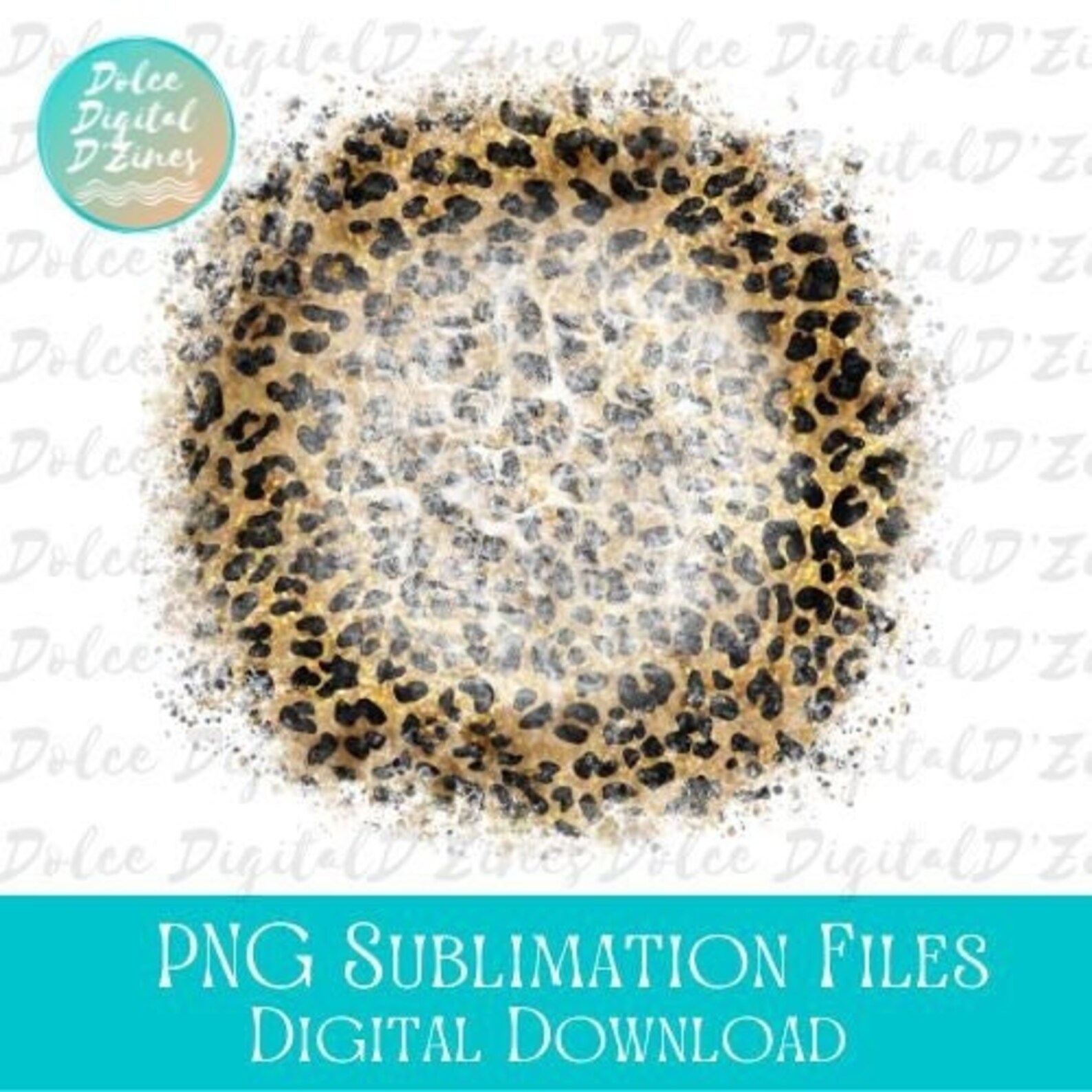 Distressed Leopard Background PNG, Round Leopard Print Background ...
