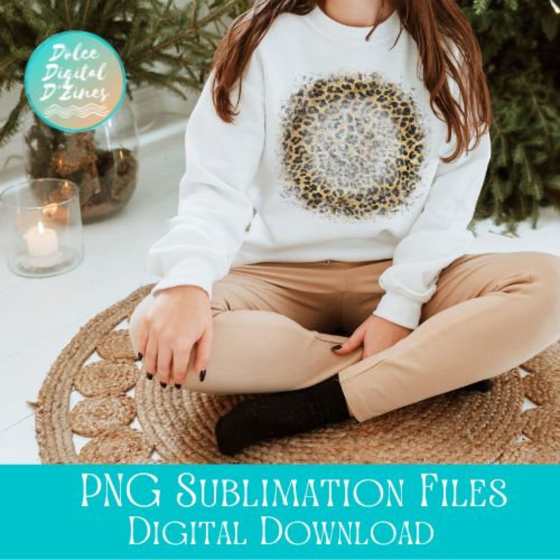 Distressed Leopard Background PNG, Round Leopard Print Background ...