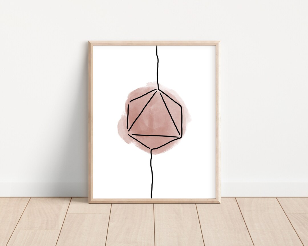 Dungeons and Dragons Printable Wall Art, Digital Art Design Dice, D8 ...