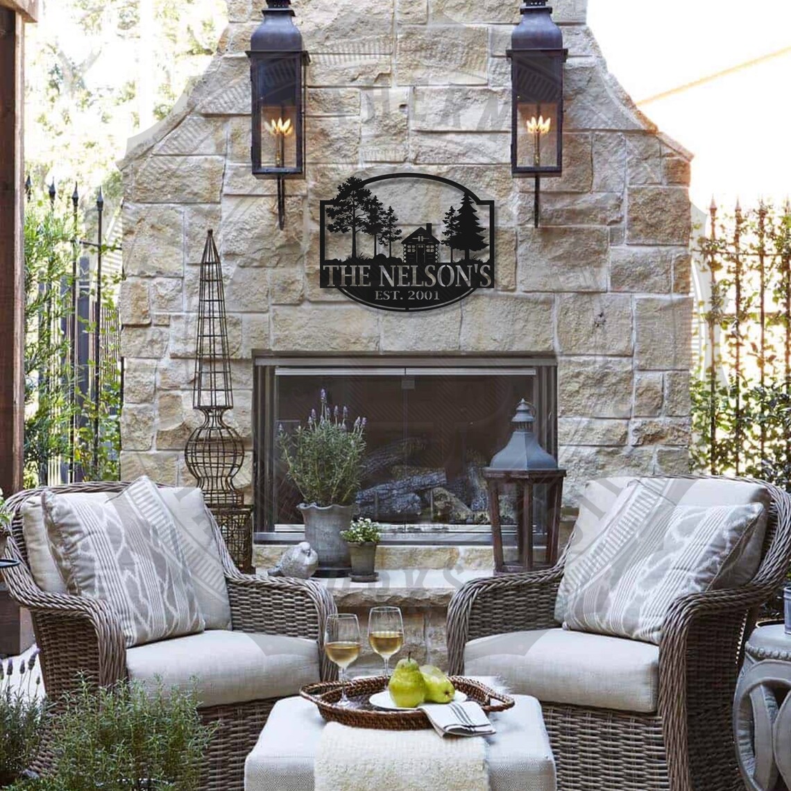 Custom Cabin Metal Sign II Metal Welcome Outdoor Sign, Cabin Gifts ...