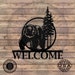 Custom Bear Metal Sign II Metal Welcome Outdoor Sign, Cabin Gifts ...