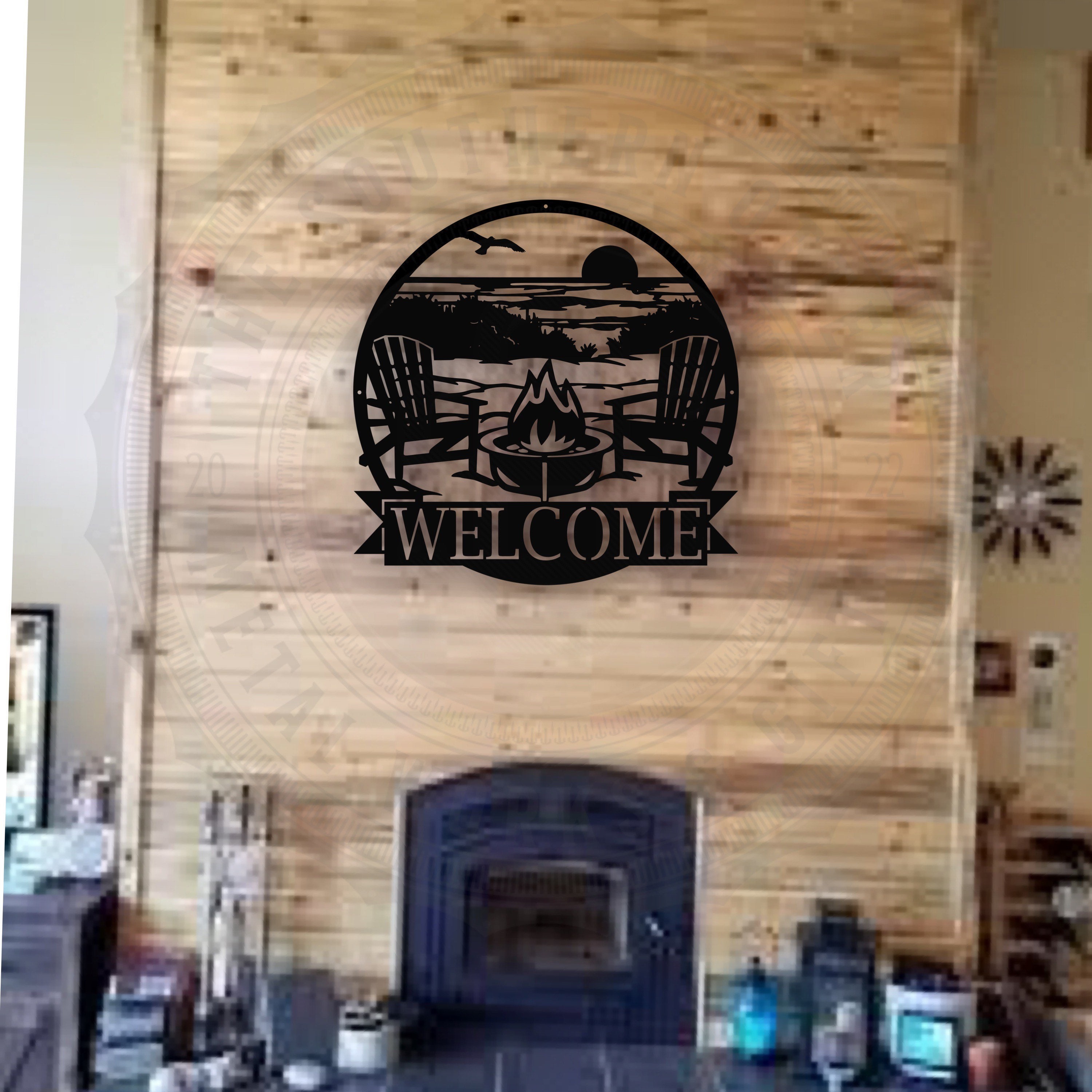 Custom Beach Campfire Metal Sign II Metal Outdoor Sign, Beach Ocean ...