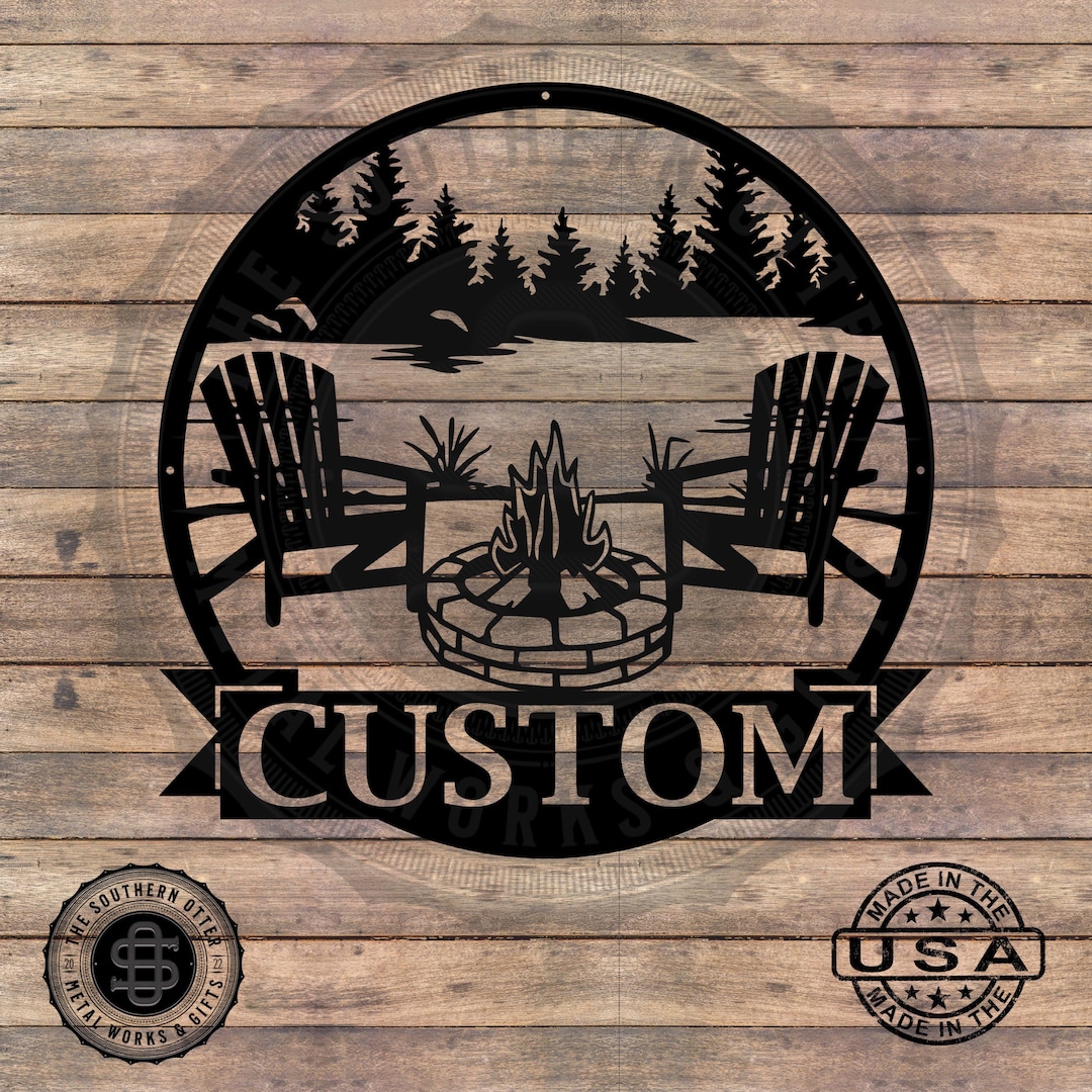 Custom Campfire Metal Sign II Lake, Metal Outdoor Sign, Camping Gifts ...