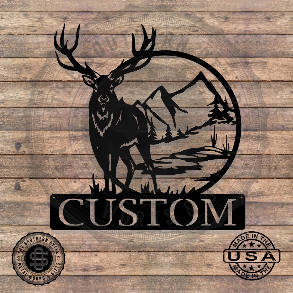 Custom Deer Metal Sign II Metal Outdoor Sign, Cabin Gifts, Personalized ...