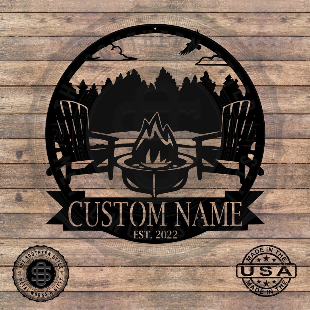 Custom Campfire Metal Sign II Metal Outdoor Sign, Camping Gifts ...