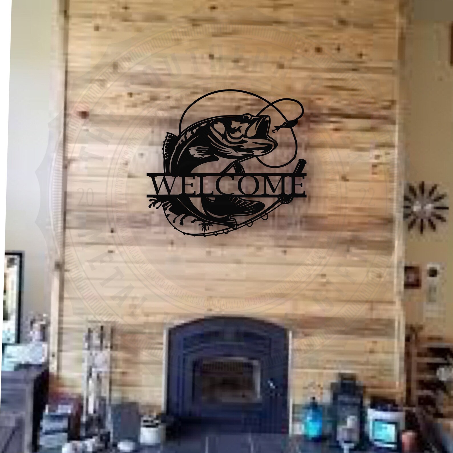 Custom Bass Fishing Metal Sign II Metal Outdoor Sign, Lake House or ...