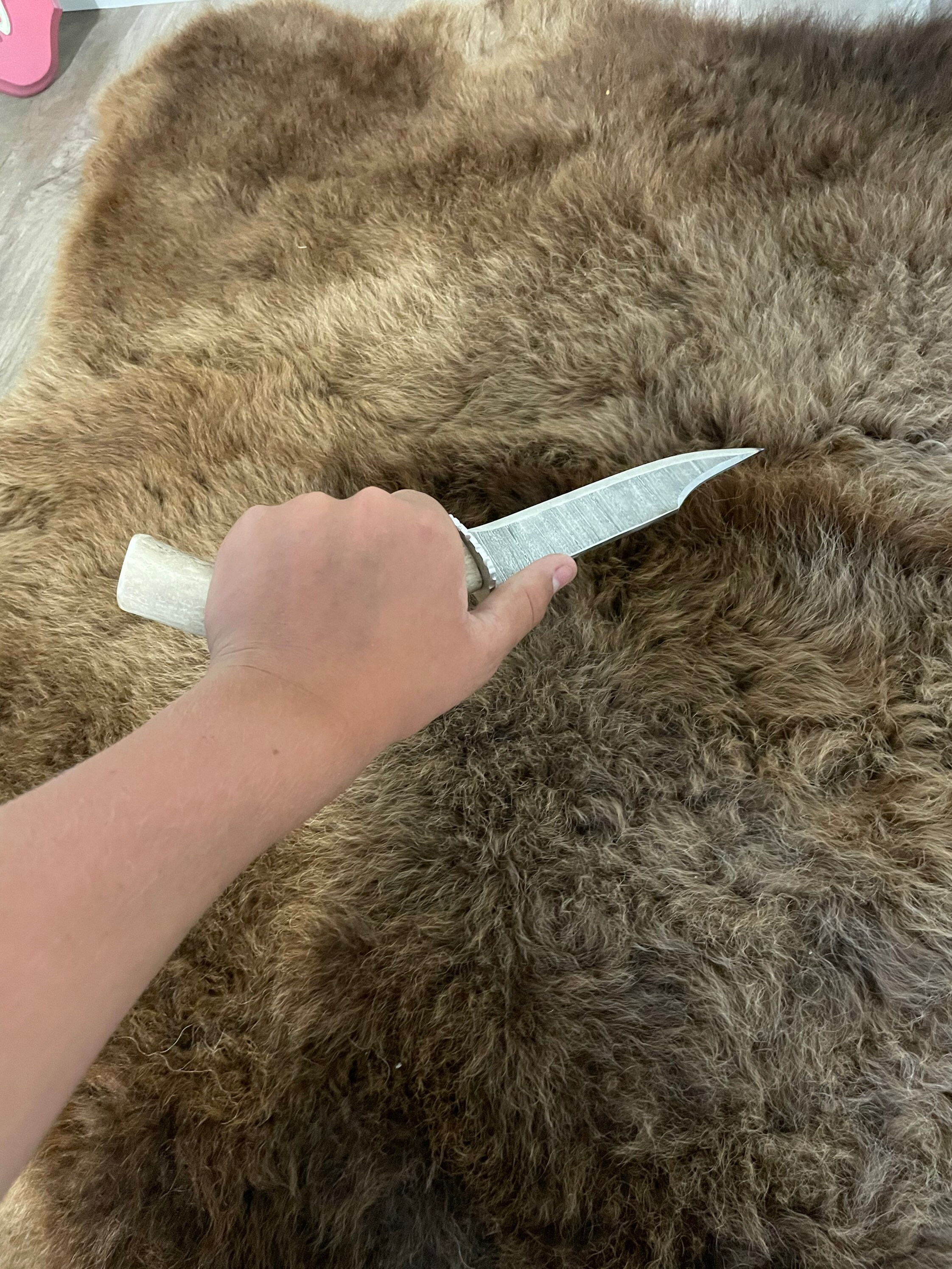 Handmade Elk Antler Knife Collectors 11.25 Damascus Steel - Etsy