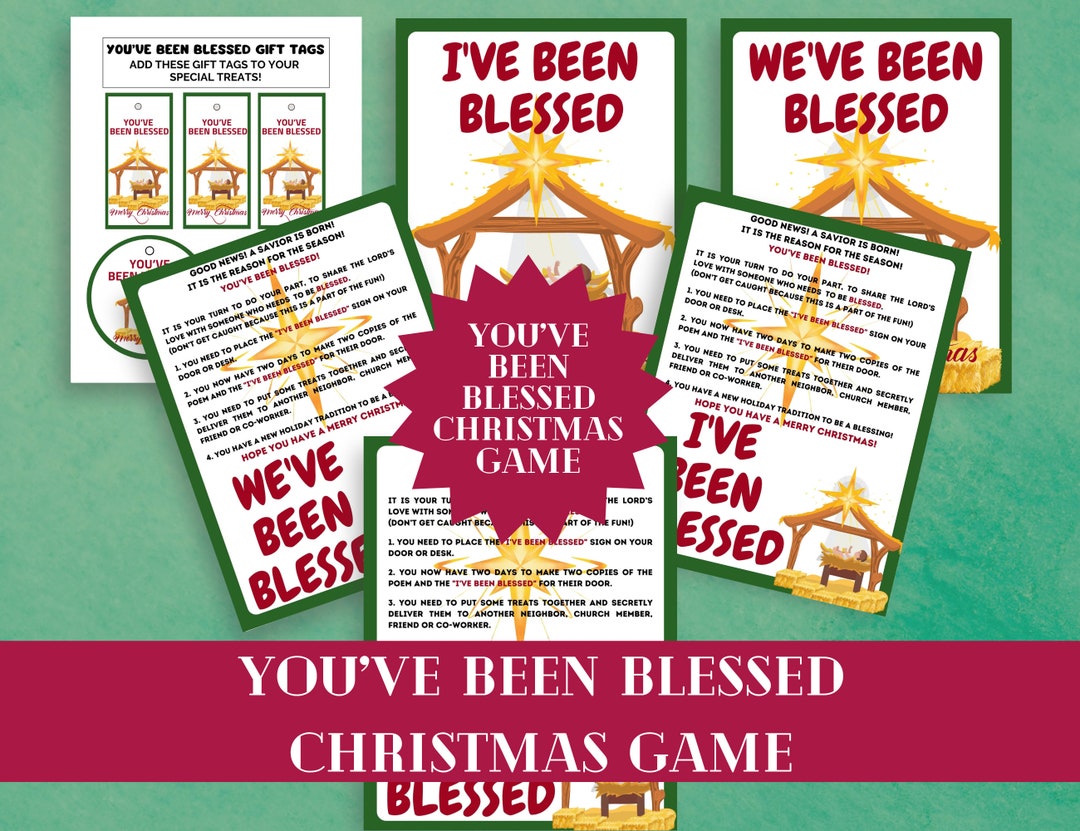You've Been Blessed Game Printable, We've Been Blessed, Christmas ...