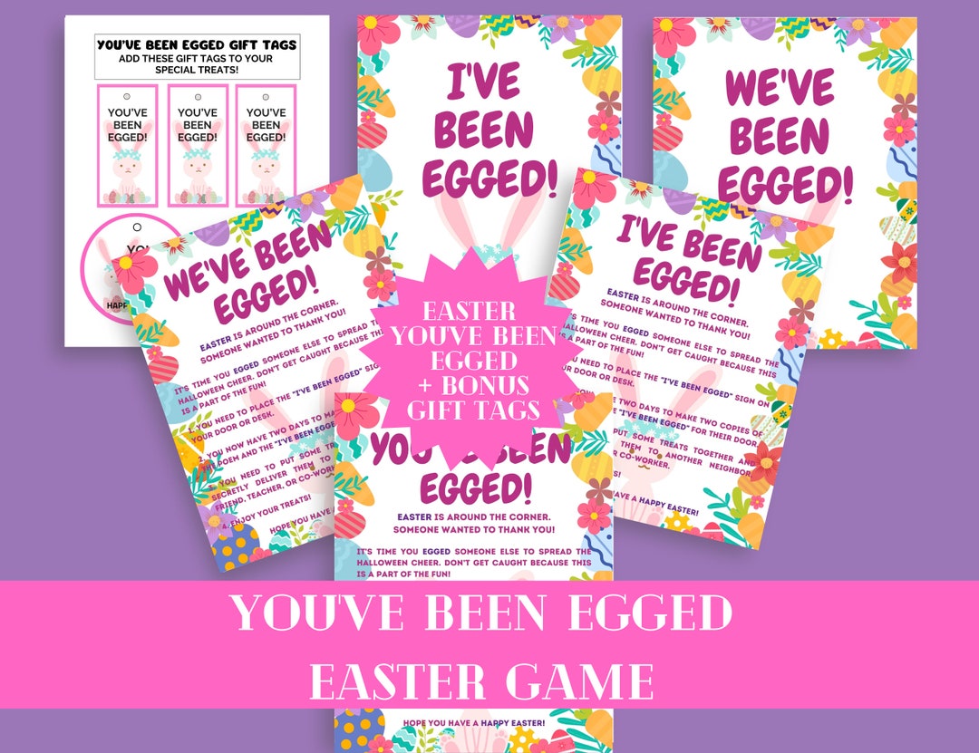 You've Been Egged Game Printable We've Been Egged - Etsy