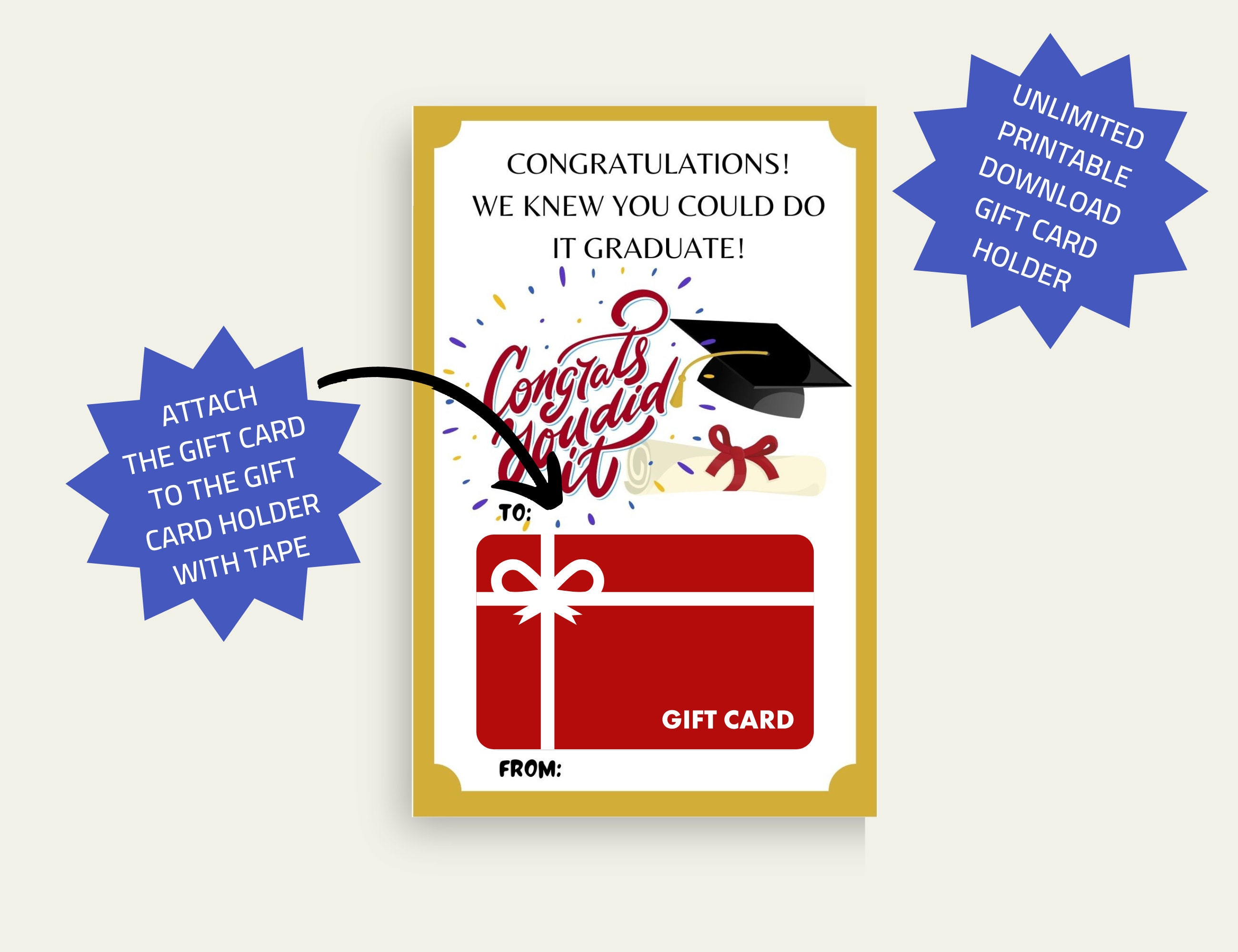Graduation Gift Card Holder, Money Card, Congratulations Graduation ...