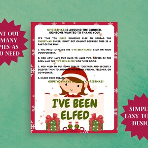 You've Been Elfed Game Printable, We've Been Elfed, Christmas Kit ...