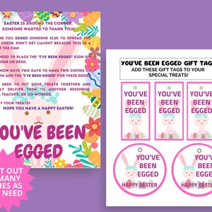 You've Been Egged Game Printable, We've Been Egged, Easter Egged Kit ...