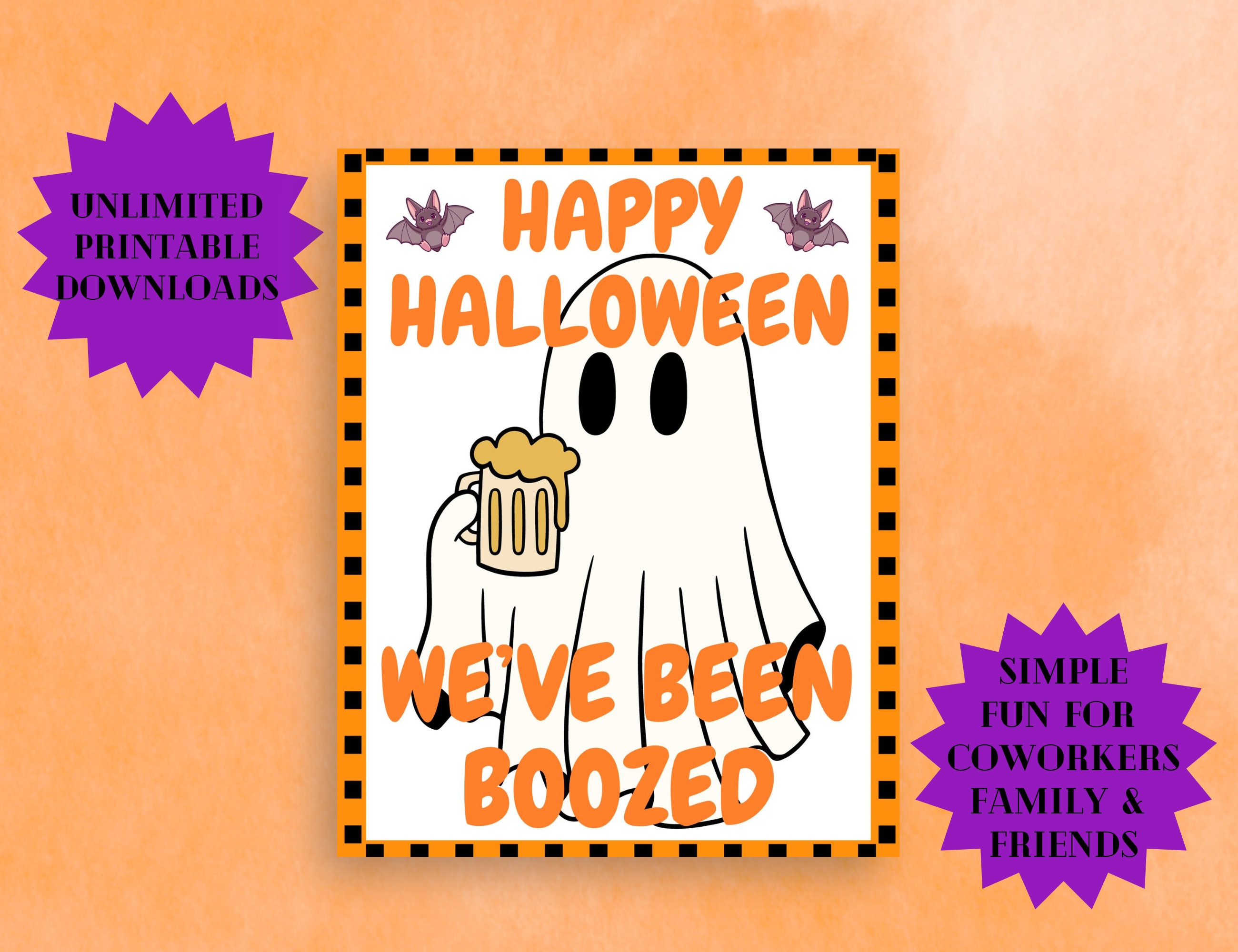 You've Been Boozed Game Printable, We've Been Boozed, Halloween Boozed ...