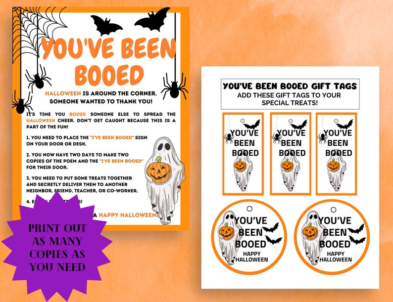 You've Been Booed Game Printable, We've Been Booed, Halloween Booed Kit ...
