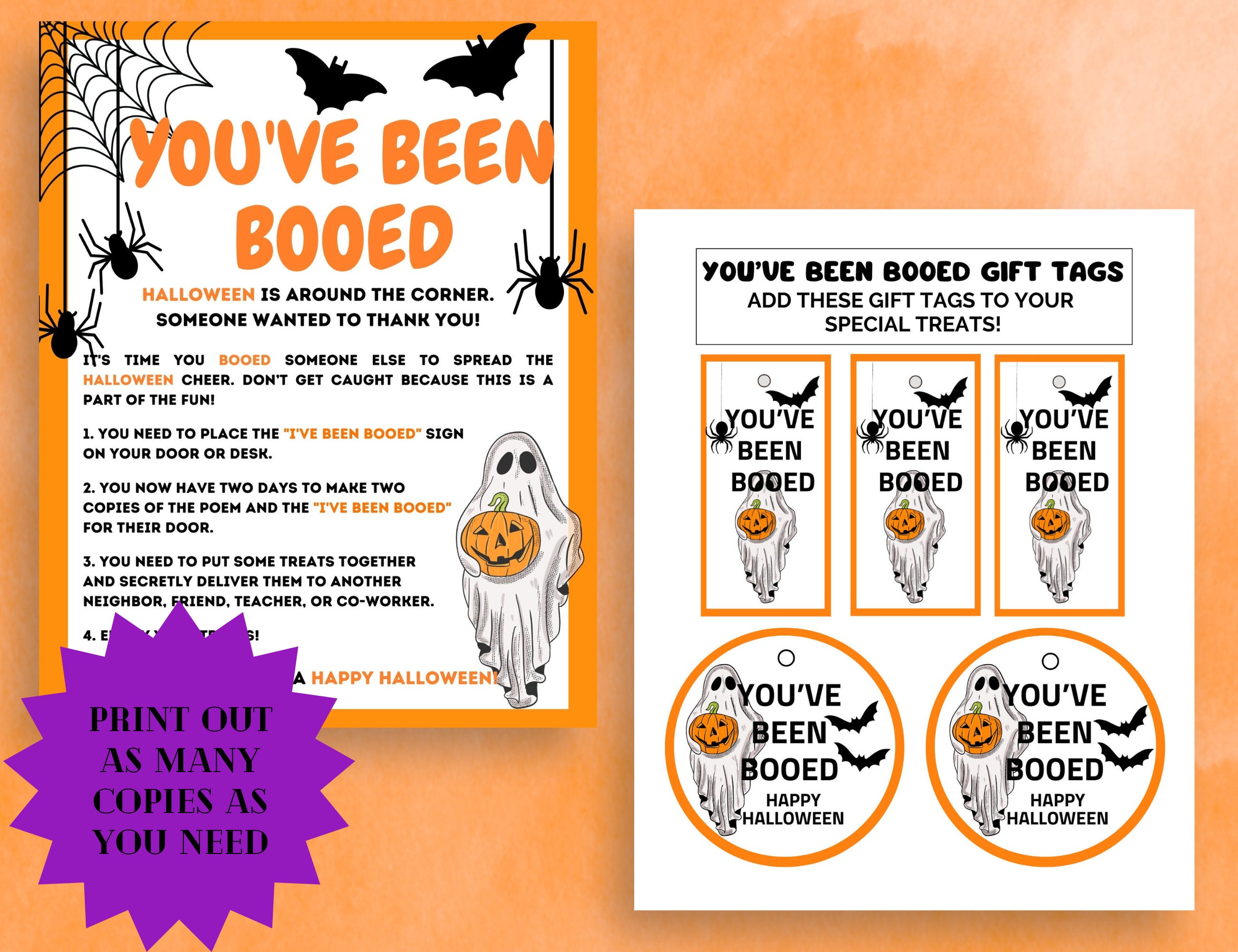 You've Been Booed Game Printable, We've Been Booed, Halloween Booed Kit ...
