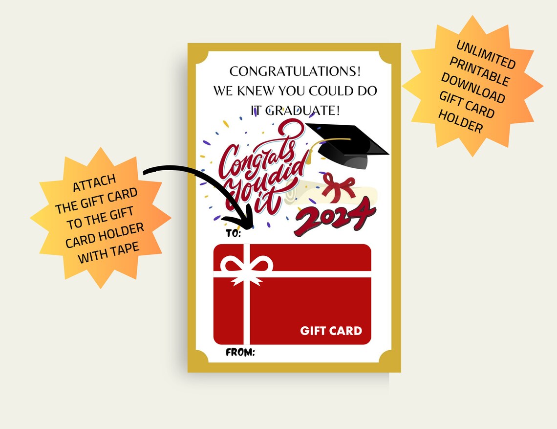 Graduation Gift Card Holder, Money Card, Congratulations Graduation ...