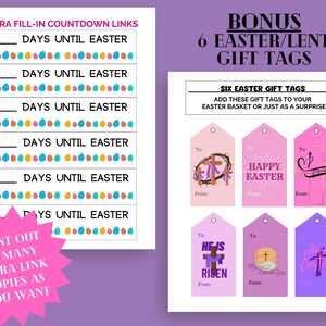 EASTER Countdown, Paper Chain Countdown, DIY Printable Paper Chain ...